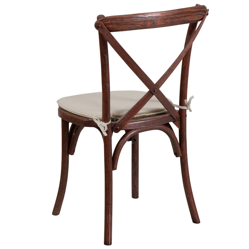 Cross Back Chair w/ Cushion XU-X-NTC- – Restaurant Furniture 4 Less