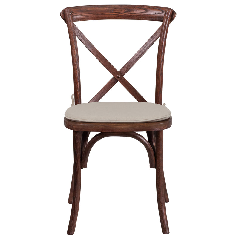 Cross Back Chair w/ Cushion XU-X-NTC- – Restaurant Furniture 4 Less
